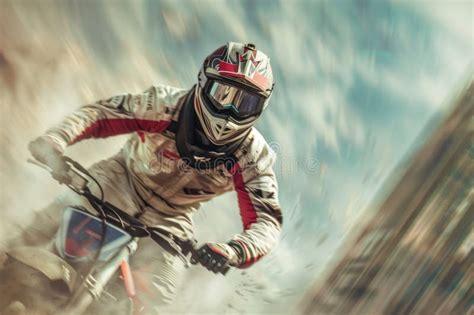 stunt performer in action executing a daring maneuver dressed in