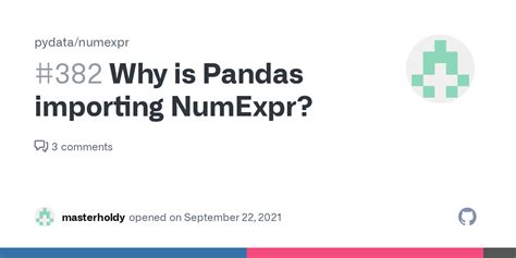 Why Is Pandas Importing NumExpr Issue Pydata Numexpr GitHub
