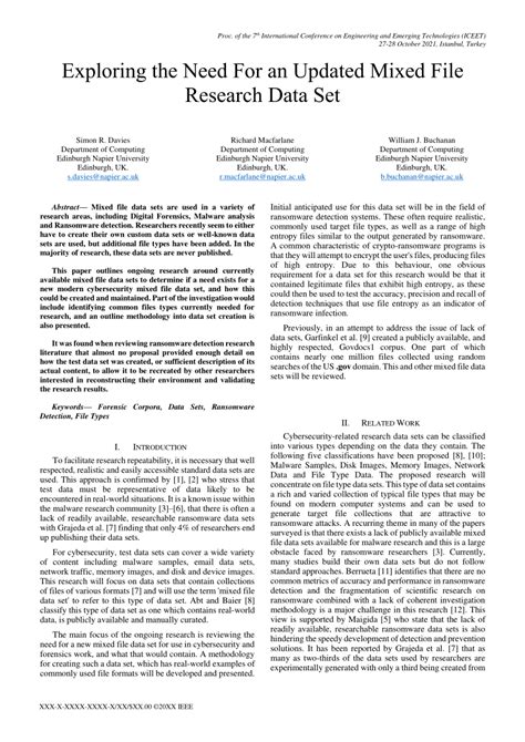 PDF Review Of Current Ransomware Detection Techniques