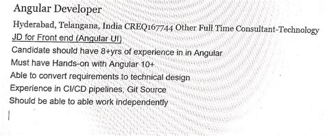 udayanraje gobbur on linkedin we have openings for angular developer for hyd location if