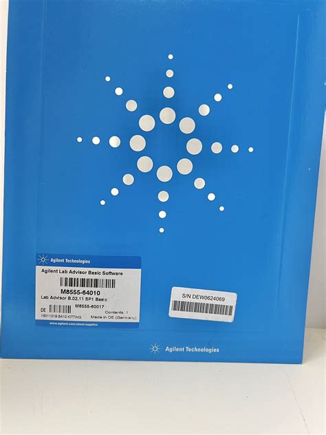 Agilent M8555 64010 Lab Advisor Basic B0211 Software Factory Sealed