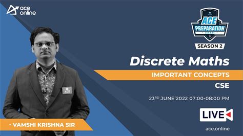 Discrete Maths Important Concepts On Gate 202324 By Vamshi Krishna