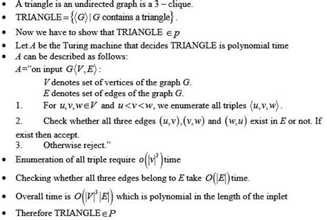 solved a triangle in an undirected graph is a 3 clique show that