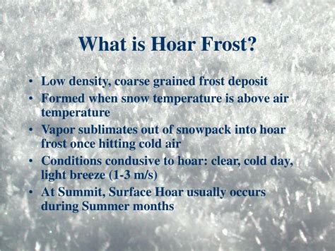 Ppt Surface Hoar Analysis At Summit Greenland Powerpoint Presentation Id 4026237