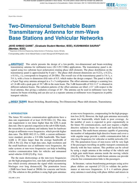 Pdf Two Dimensional Switchable Beam Transmitarray Antenna For Mm Wave