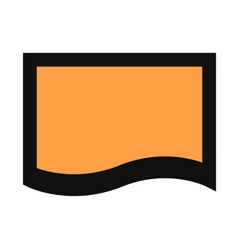 Flowchart Symbol Chart Diagram Shape Rectangle Wavy Icon