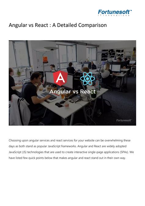 angular vs react a detailed comparision pdf