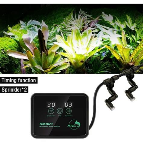 파충류사육장 크레스티드게코사육장 도마뱀 Mius 스마트 자동 미스트 파충류 가습기 타이머우림 Lcd 스크린 티몬