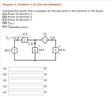 Solved Chapter 1 Problem 1 33 Circuit Solution Compute Chegg Com