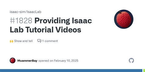 Providing Isaac Lab Tutorial Videos · Isaac Sim Isaaclab · Discussion 1828 · Github