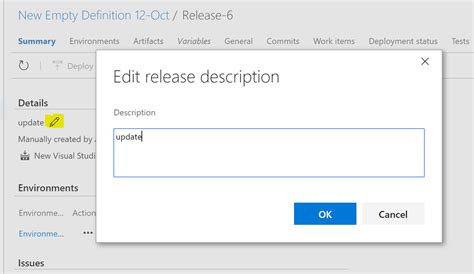 TFS 2015 3 Release Management Update Release Description After The Fact Stack Overflow