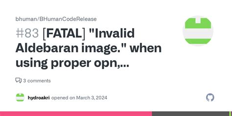 Fatal Invalid Aldebaran Image When Using Proper Opn