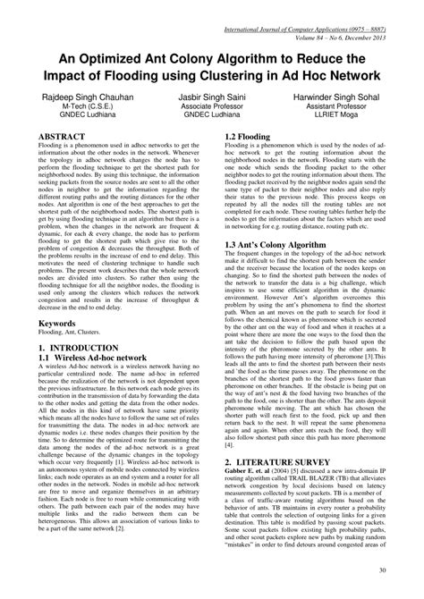pdf an optimized ant colony algorithm to reduce the impact of