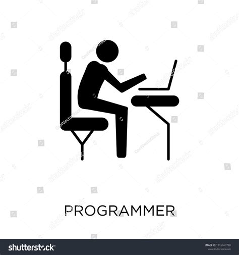 programmer icon programmer symbol design professions stock vector