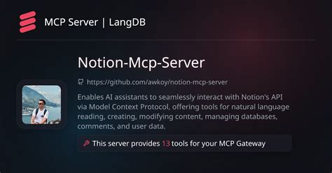 notion mcp server langdb
