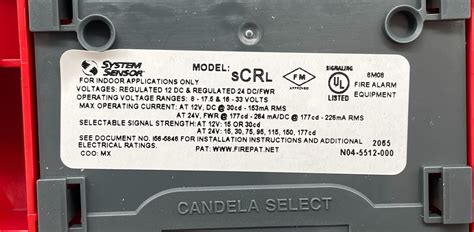 System Sensor Scrl Strobe Red Ceiling System Sensor Scrl Strobe Red Ceiling