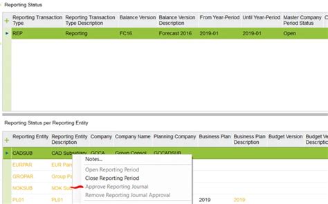 Reporting Status Per Reporting Entity IFS Community