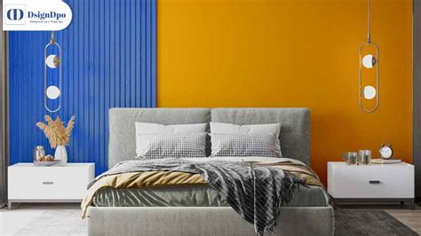 Blue Two Colour Combinations For Bedroom Walls Latest Ideas