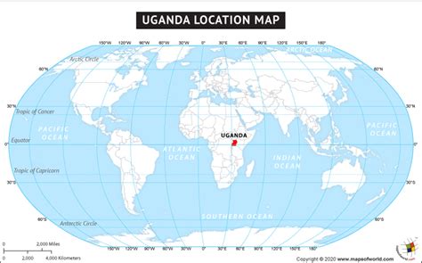 Where is Uganda Located? Location map of Uganda
