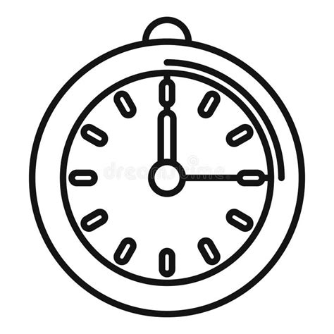 Schedule Timer Clock Icon Outline Vector Design Event Stock Vector