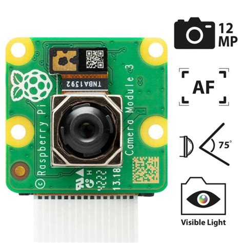 Raspberry Pi Camera Module 3 Noir 75° With 30cm Rpi 5 Csi Cable