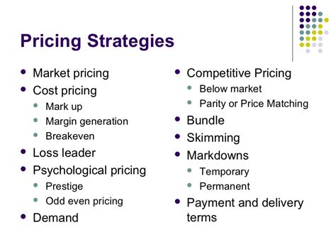 Pricing Strategies