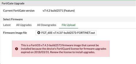 Fortigate Expired Fortiguard License For Firmware Upgrades R Fortinet