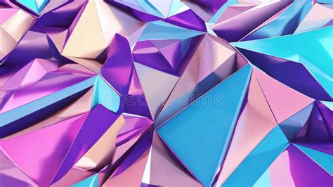 Abstract Colorful Geometric Shapes With Reflective Surfaces Stock Footage Video Of Shine