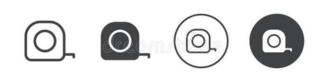 Measuring Tape Tool Icon Vector Logo Outline Stock Vector Illustration Of Length Line 334047642