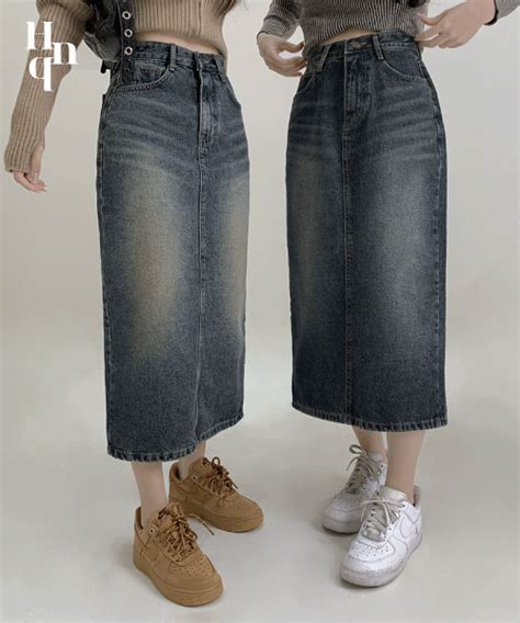 자체제작 155cm 드리밍 데님 롱 스커트 2 Color 기장추가 봄신상치마데님치마데님롱스커트데님스커트데님키작녀데일리룩데이트룩fw스커트ss스커트