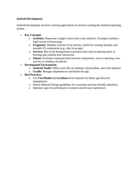 Android Development Pdf