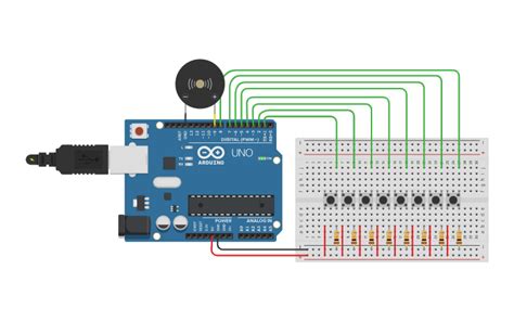 Circuit Design Electric Piano Keyboard Block Code Tinkercad