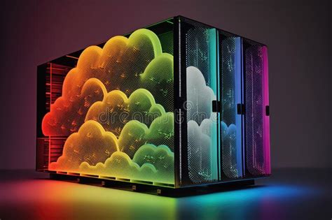 Cloud Storage Technology Concept Generative Ai Stock Illustration