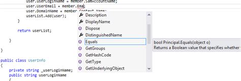 C Access To Property In Userprincipal Stack Overflow