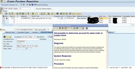 Solved Not Possible To Determine Account For Sales Order Sap Community