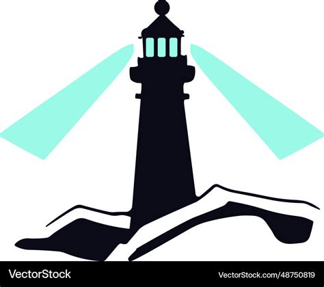 Lighthouse Beacon Sea Tower View Image Royalty Free Vector