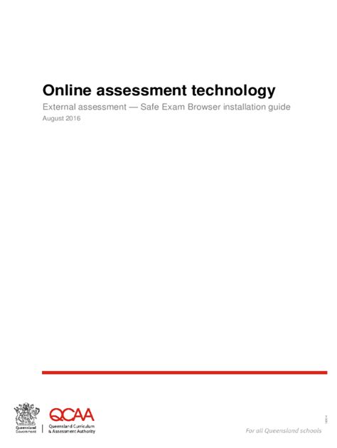 Fillable Online External Assessment Safe Exam Browser Installation Guide Fax Email Print Pdffiller