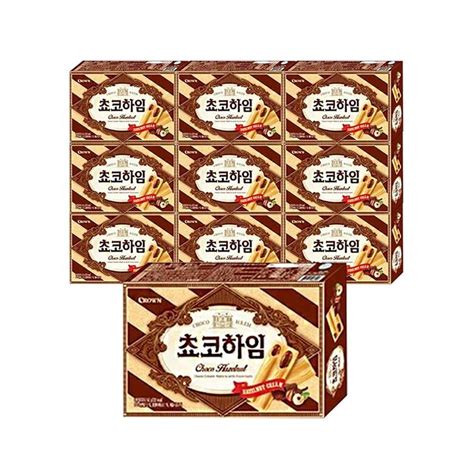 [시선] 크라운제과 쵸코하임142g X 10곽 홈플러스 택배배송