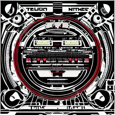 techno album cover designed by david rudnick | Stable Diffusion