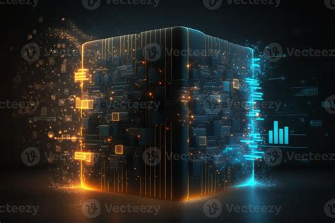 Futuristic Big Data Visualization Concept Visual Information