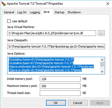 Tomcat As Windows Service How To Pass A Java Property Stack Overflow