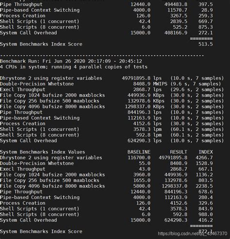 unixbench服务器性能测试详解 unixbench 参数 frankiesinger的博客 csdn博客