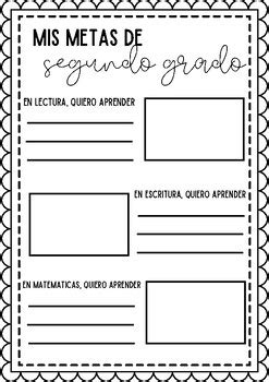 Spanish Back To School Goal Sheet K 4 By Nicole Madrid Tpt