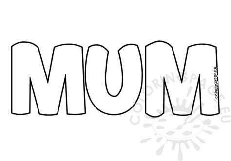 Mum Coloring Page