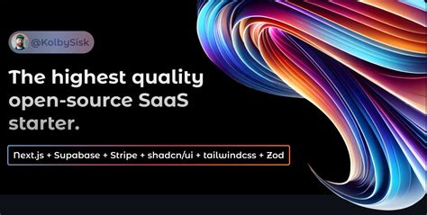 SaaS Starter W Next Js Supabase Stripe And Shadcn Ui