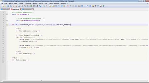 Wordpress Theme Tutorial Part 7a Dynamic Sidebars Youtube