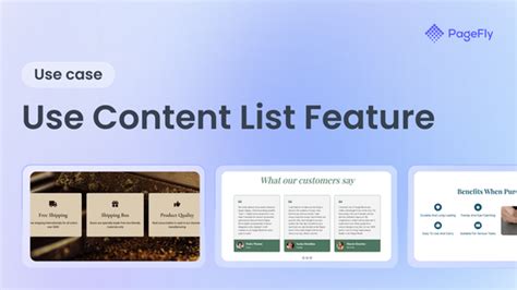 Pagefly Use Case How To Use Content List Feature Pagefly Use Case How To Use Content List Feature