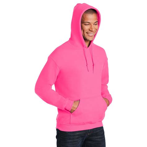 Gildan 18500 Heavy Blend Hooded Sweatshirt Safety Pink Full Source
