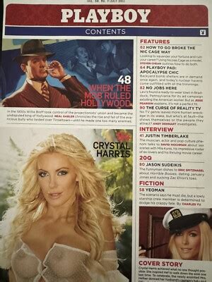 Crystal Harris Magazine Ad See Through Top 🔥 Ebay