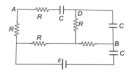 Consider The Circuit Shown In The Figure Find The Charge On Capacitor `c` Between `a` And `d